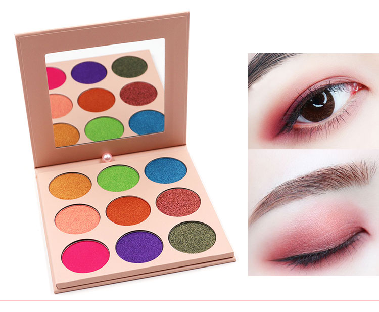 Ombretto cosmetico di trucco dell'alta del pigmento 9 di colori tavolozza all'ingrosso dell'ombretto