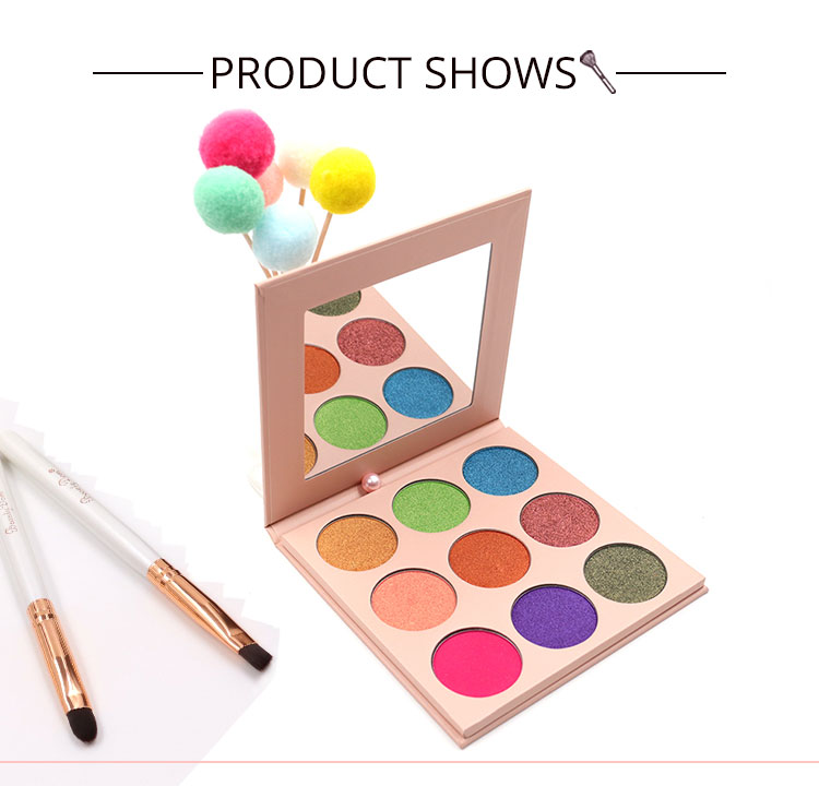 Ombretto cosmetico di trucco dell'alta del pigmento 9 di colori tavolozza all'ingrosso dell'ombretto
