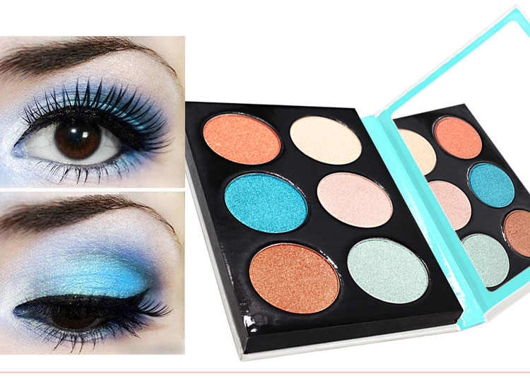 Color del OEM 6 alto ninguna paleta de encargo del sombreador de ojos de la etiqueta privada de la sombra de ojos del brillo del pigmento de Logo Manufacturers Makeup