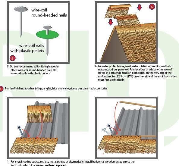 High Quality Waterproof Synthetic Palm Artificial Wheat Straw Thatched Roof