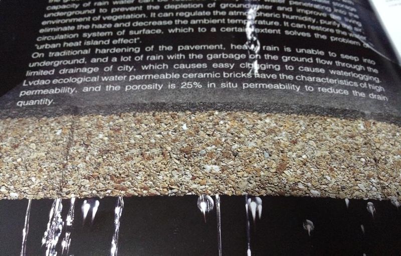 Porous Water Permeable Brick Paving Stone for Patio, Driveway, Garden