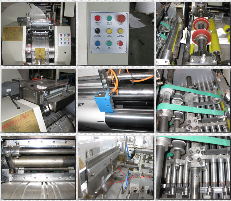 bolsa de papel de la comida que hace la máquina