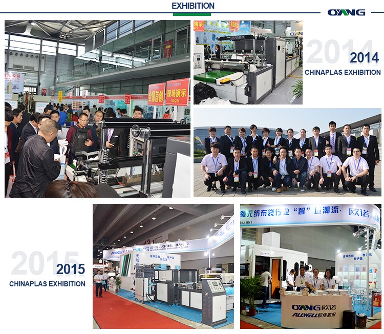 El más popular del bolso revestido no tejido automático lleno de la caja de las compras de la tela de los pp que hace la máquina con la manija