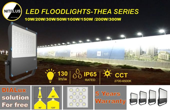 300 w-LEIDENE Openluchtvloed Lichte 150LPW met Symmetrische Stralingshoek 30° 60° 90° 120° Asymmetrische 80*150°