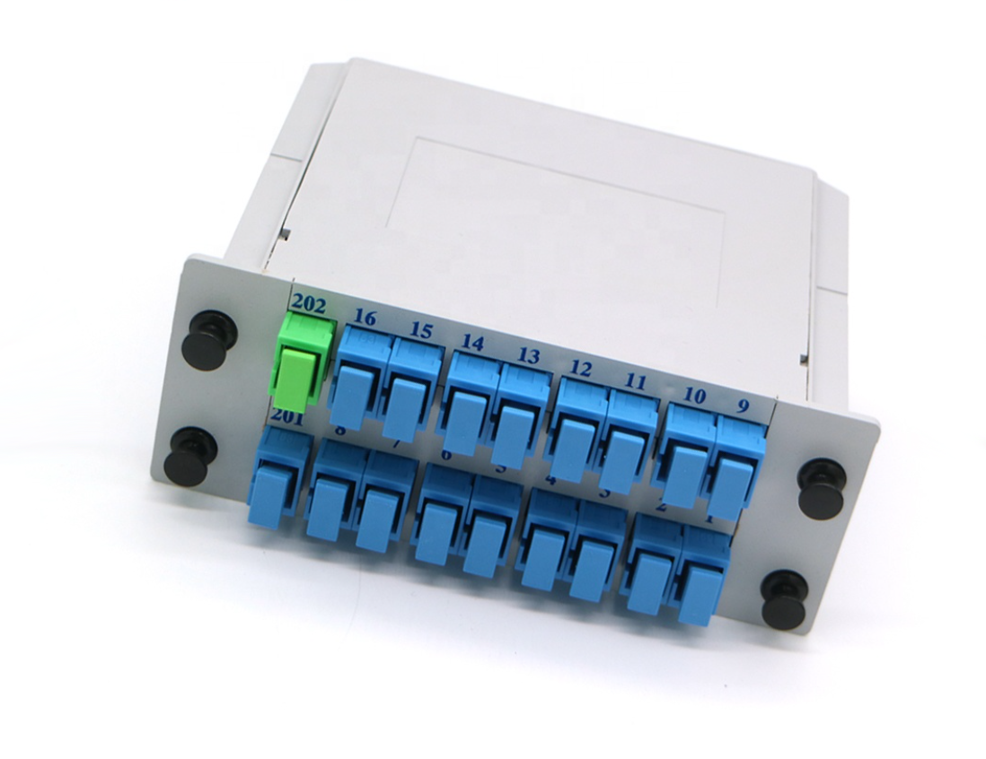 1×16 Fiber Optic Splitter LGX Module front view