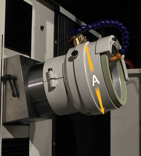 El eje puede hacia arriba y hacia abajo