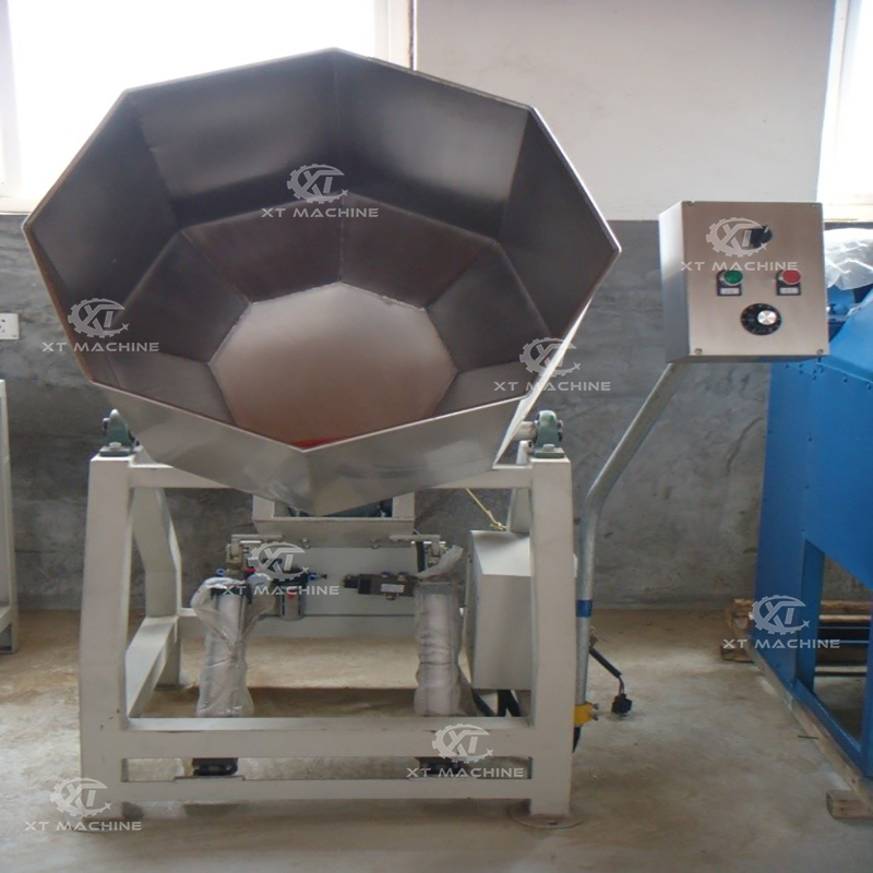 Octagonal flavoring machine front elevation view