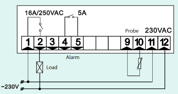 Digital display thermostat ATED330A