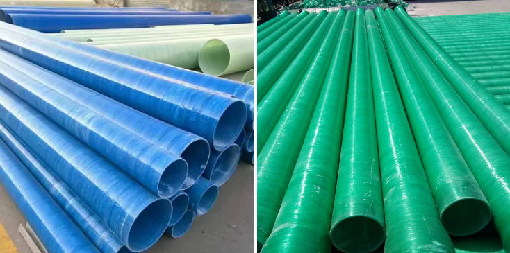 Good quality high pressure Fiberglass reinforced frp plastics mortar pipes round pipe customized underground sand pipe 2