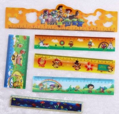 Regla de medición flexible plástica promocional de encargo con 3D lenticular