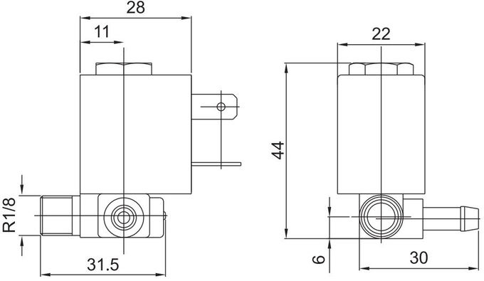 Un tipo elettrovalvola a solenoide di 5503 CEME d'ottone per il pulitore elettronico 12V 24V 110V 220V 2 del ferro di vapore