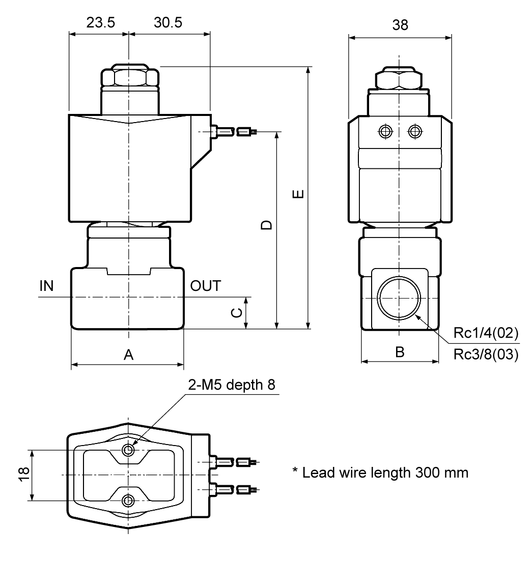 Dimensão do tipo válvula do CKD de solenoide da série de AB42: