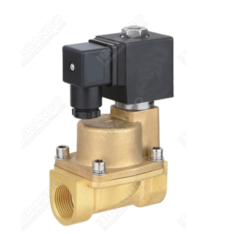 las series 2L cuecen la válvula al vapor electromagnética de cobre amarillo el 1/2” 3/4