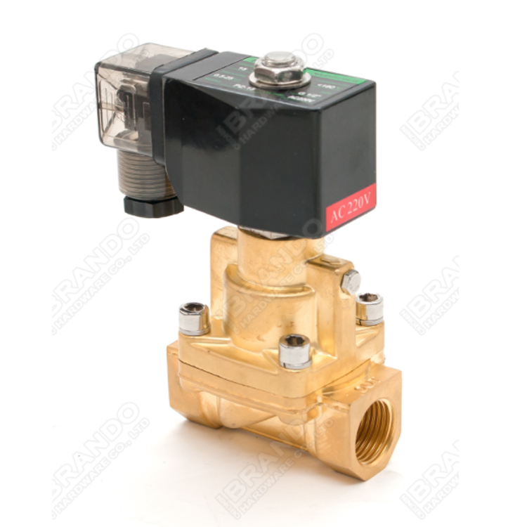 las series 2L cuecen la válvula al vapor electromagnética de cobre amarillo el 1/2” 3/4