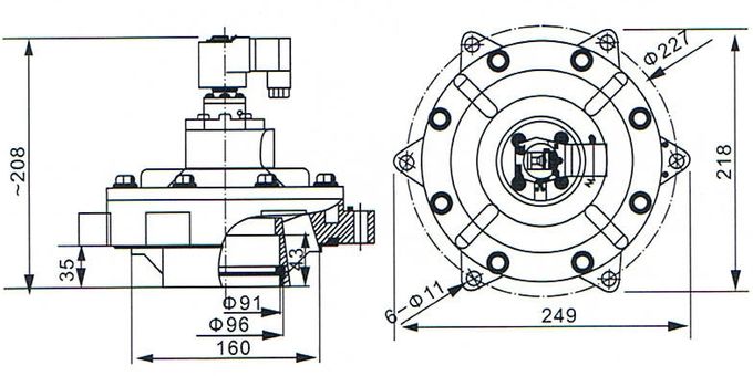 Tipo impulso molteplice Jet Valve 1 di CA76MM Goyen del supporto di serie di millimetro