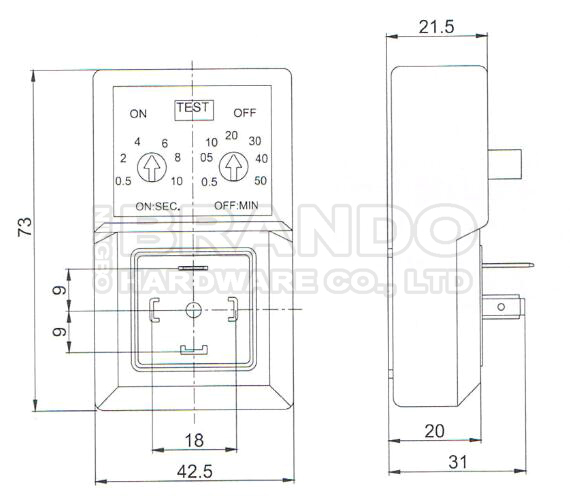 自動下水管の電磁弁のデジタル電子タイマー720シリーズDIN 43650A 0
