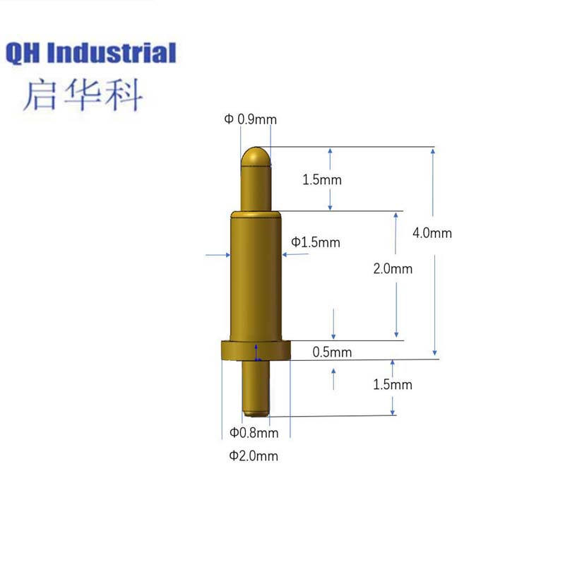 DIP 4.0mm Length 100% Full Test Brass C3604 LED LCD OLED Vertical Type Spring Loaded Pogo Pin