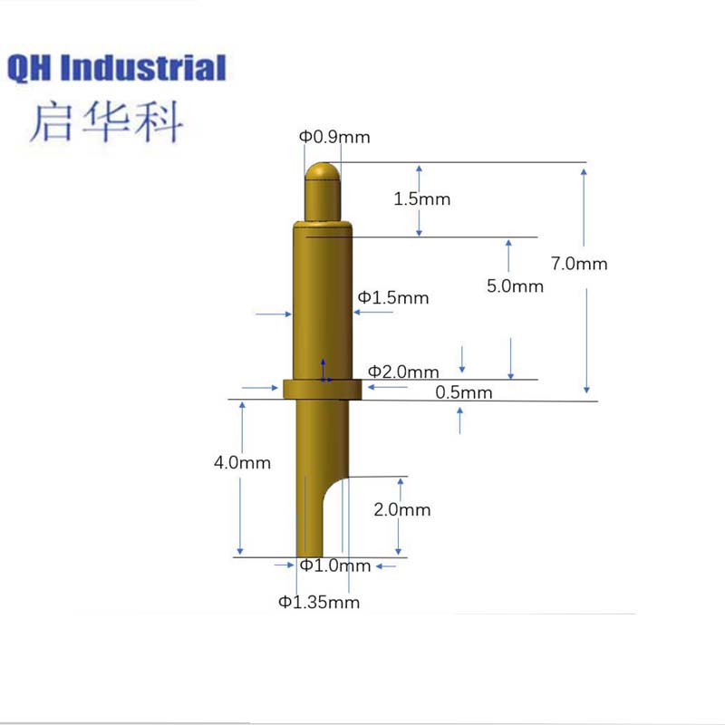 Soler Cup 7.0mm Length ISO CE RoHS PCB Battery Tablet Power Single Head RF Spring Loaded SMT DIP DoubLe Ends Pogo Pin
