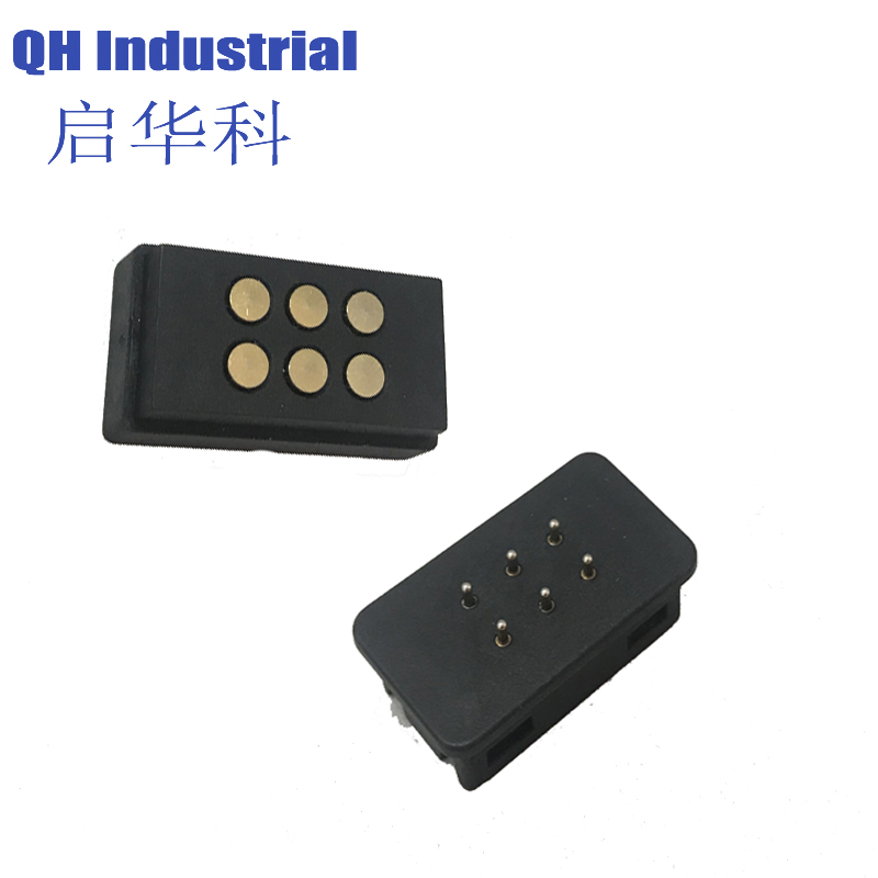 6Pin Bulgaria Computer Connector Magnetic spring loaded pin Usb Connector Waterproof spring loaded pin Connector