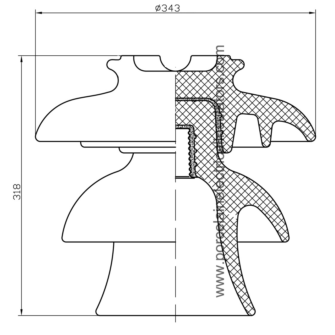 Tipo isolante HIVOLT del perno dell'ANSI 56-5