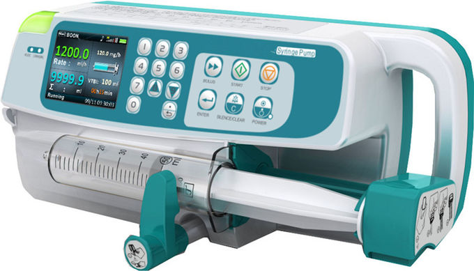 El LCD colorido exhibe la bomba médica de la jeringuilla de la bomba de la infusión conveniente para las diversas jeringuillas de 5ml 10ml 20ml 30ml 50ml 60ml