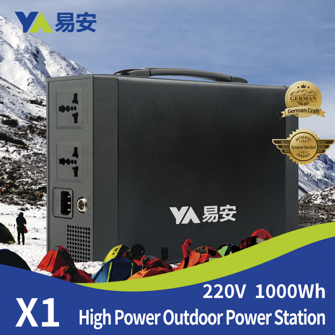 A central elétrica portátil, 1000Wh C.C. solar dos porta usb 2 da tomada 2 da C.A. do pico 700W 1 do gerador 110V 500W move a bateria alternativa 0