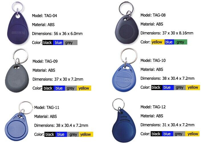 Catena dell'orologio variopinta di chiave della catena chiave RFID della plastica EV di identificazione di piccola dimensione 125Khz per la serratura dell'hotel