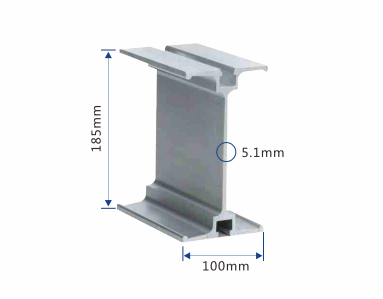 6351 ingegneria di costruzione di alluminio industriale di resistenza materiale di profilo 140mm 180mm dell'argento di alluminio strutturale del fascio