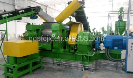 High quality rubber crusher/cracker mill for tyre recycling line for making rubber powder in china factory with CE certificate