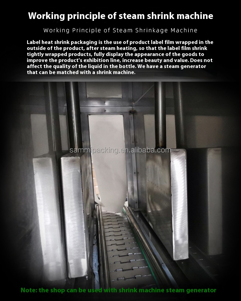 Automatic Heating Bottle Shrink Sleeve Labeling Machine Shrink Sleeve Applicator With Steam Tunnel