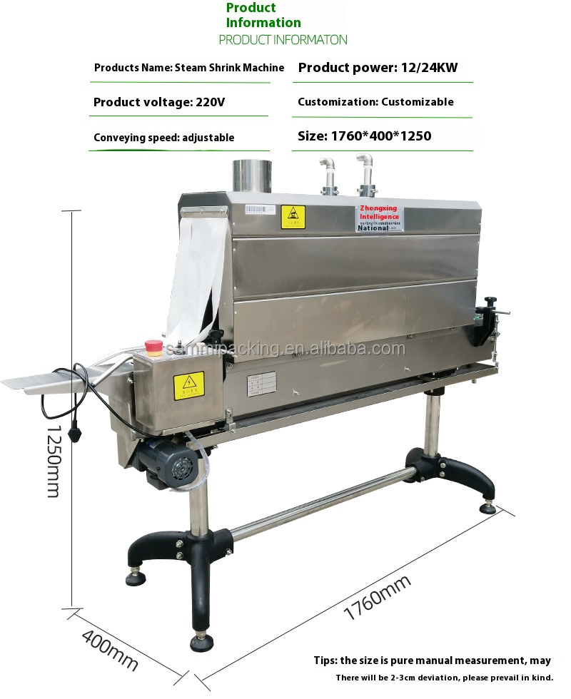 Automatic Heating Bottle Shrink Sleeve Labeling Machine Shrink Sleeve Applicator With Steam Tunnel