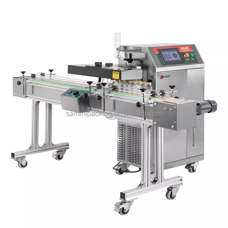 High Quality Automatic Floor Type Continuous Induction Sealing Machine Induction Heat Sealer for Small Plastic Bottle