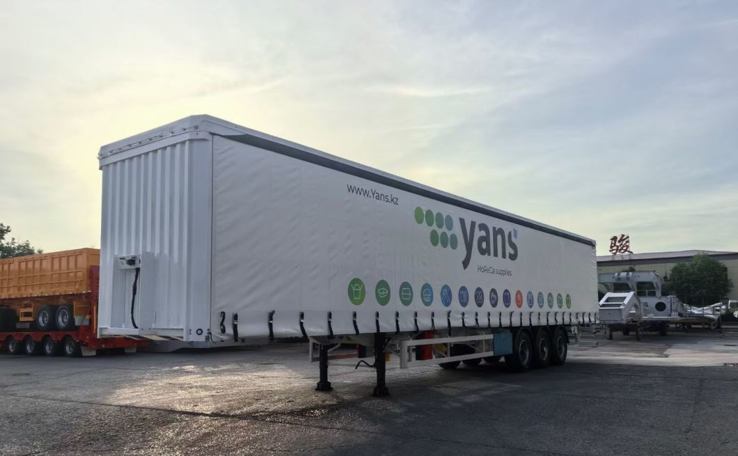 High Quality Box Cargo Truck Dry Van Curtain Semi Trailer
