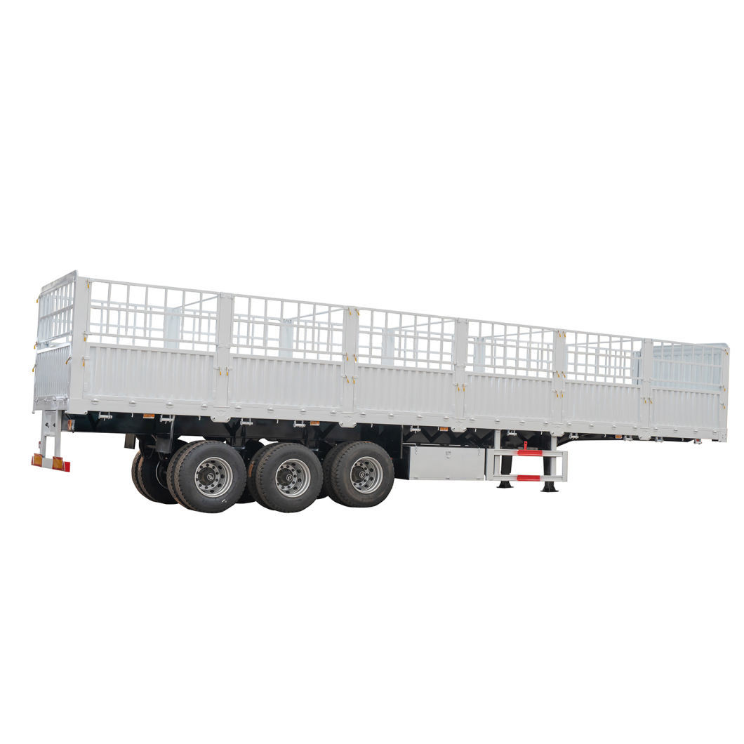 Factory Price Good Condition 3 Axles 50t Bulk Fence Stake Semi Trailer Stake Truck Trailers for Sale