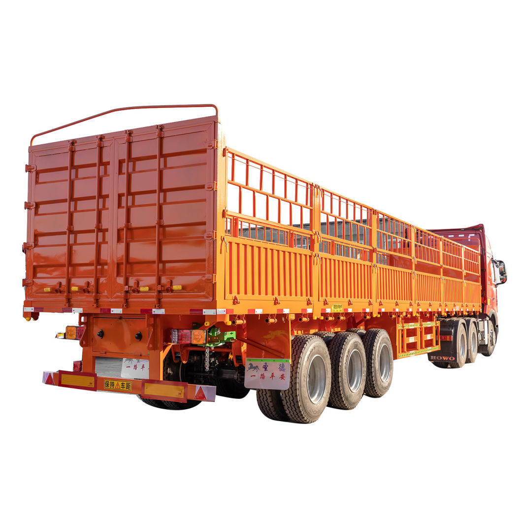 Factory Price Good Condition 3 Axles 50t Bulk Fence Stake Semi Trailer Stake Truck Trailers for Sale