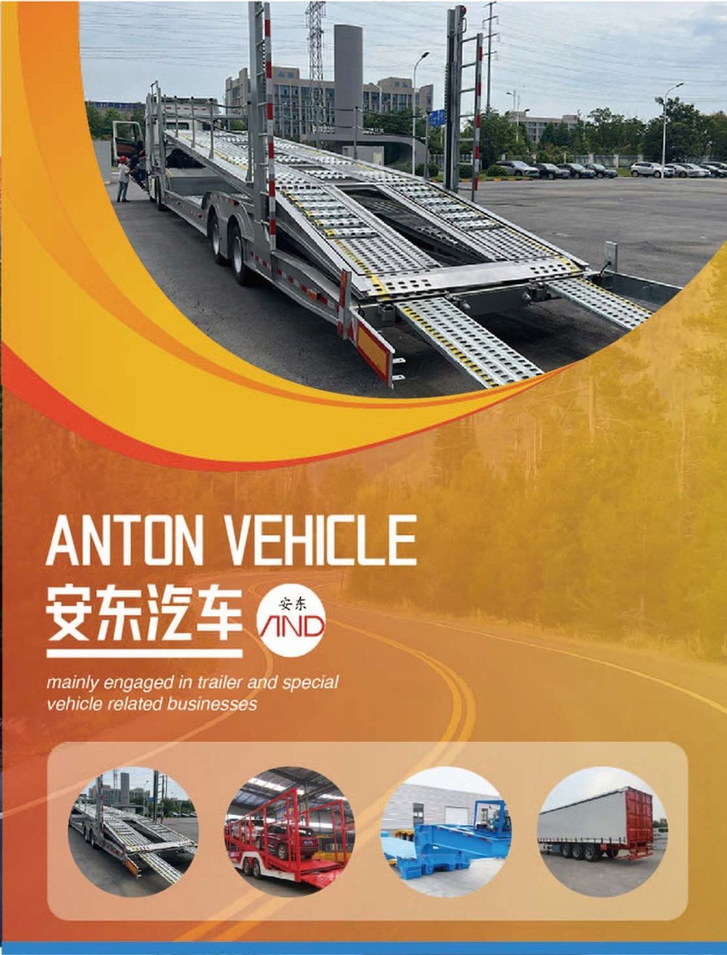 Factory Price Bed Semi Truck Trailer Shipping Container Chassis Trailer Flatbed Trailer
