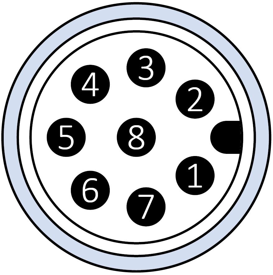 M12 Connector pin assignment diagram