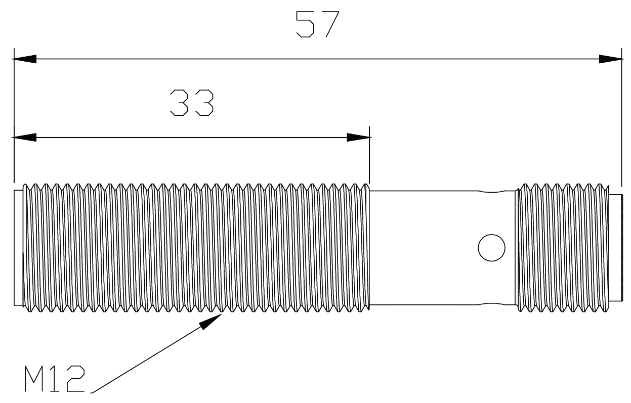 U12 Ultrasonic Sensor dimensional drawing