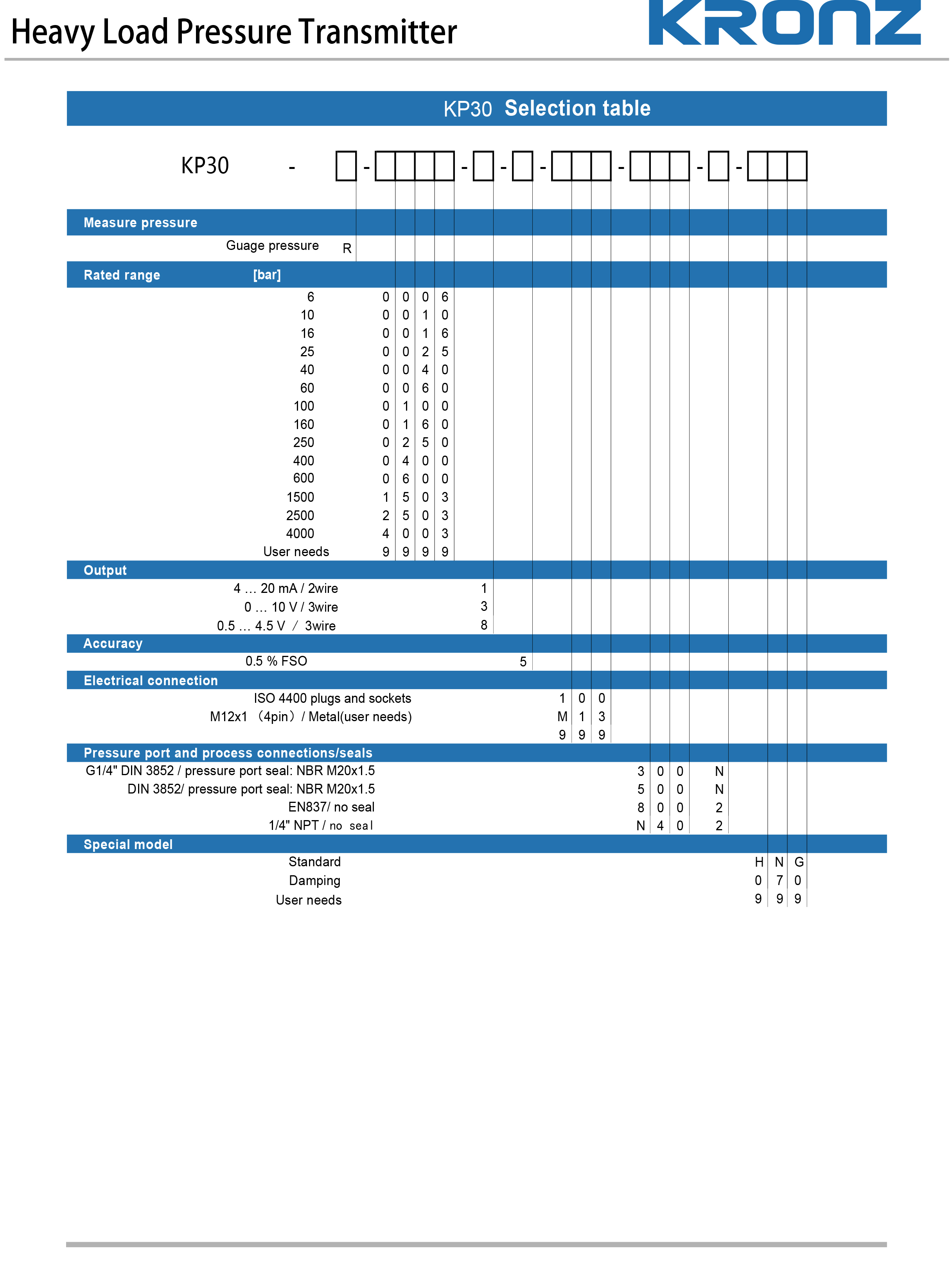 Heavy Load Pressure Transmitter installation example