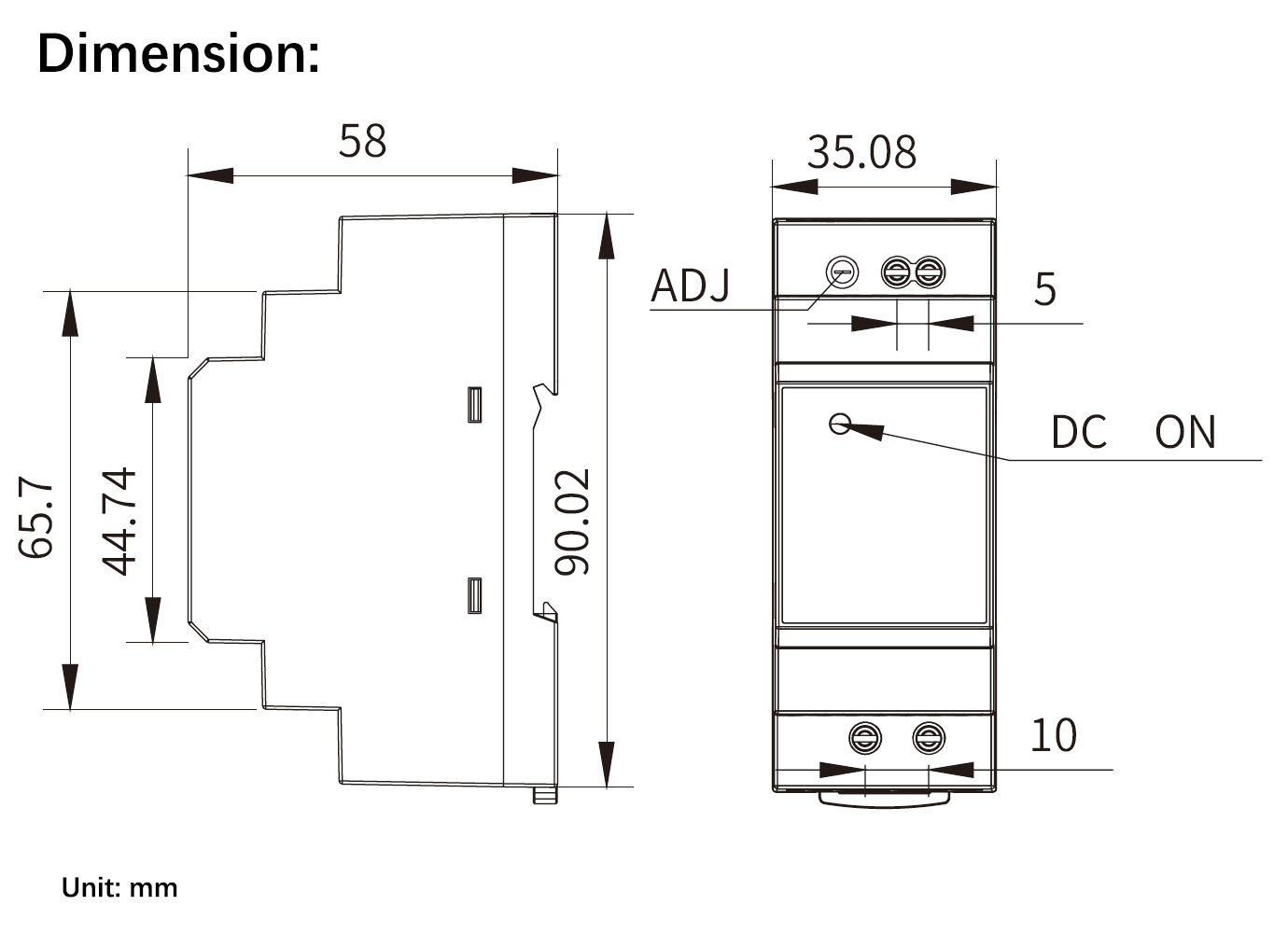 Technical diagram of power supply