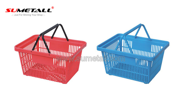 cestino della spesa blu del supermercato 25L