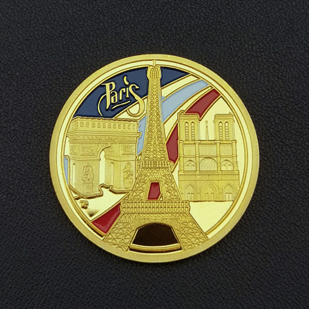 Manufacturer Custom Design Logo Commemorative Gold Silver Coin Souvenir 3D UV Print Zinc Alloy Die Cast Metal Challenge Coin