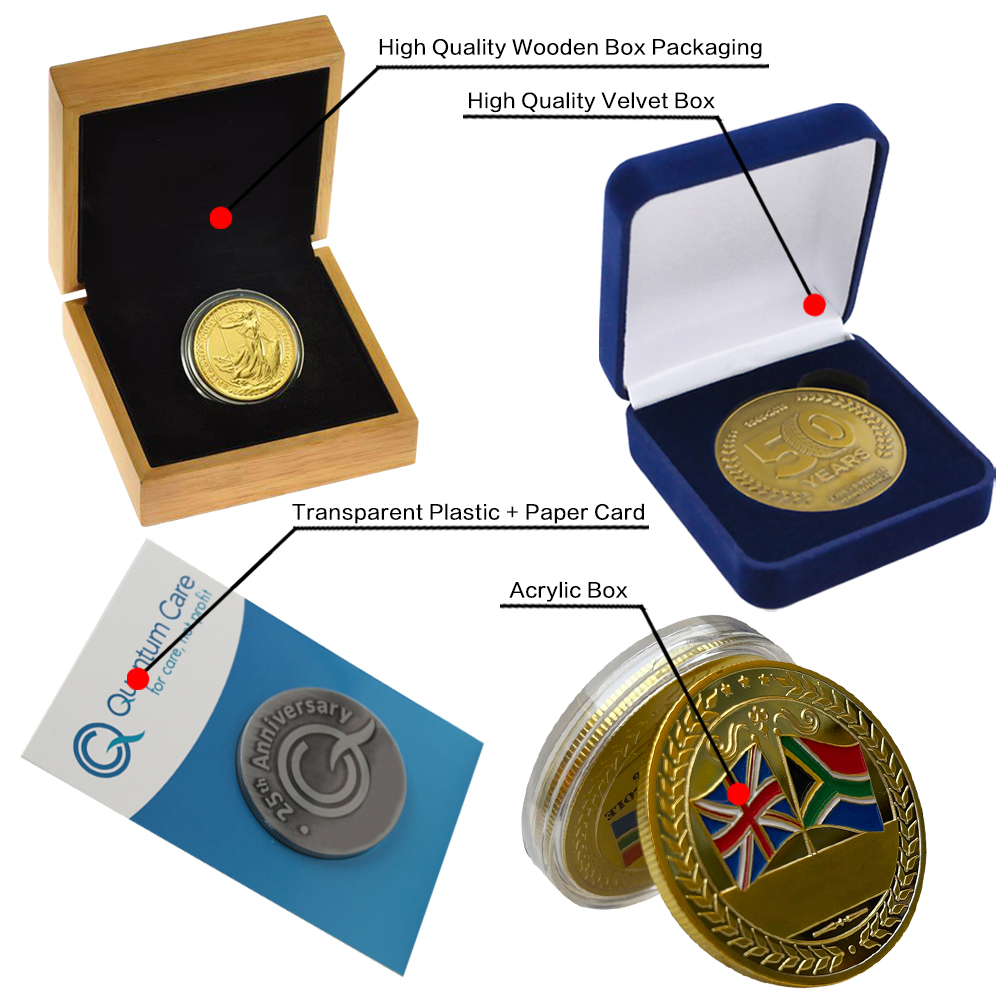 Manufacturer Custom Design Logo Commemorative Gold Silver Coin Souvenir 3D UV Print Zinc Alloy Die Cast Metal Challenge Coin