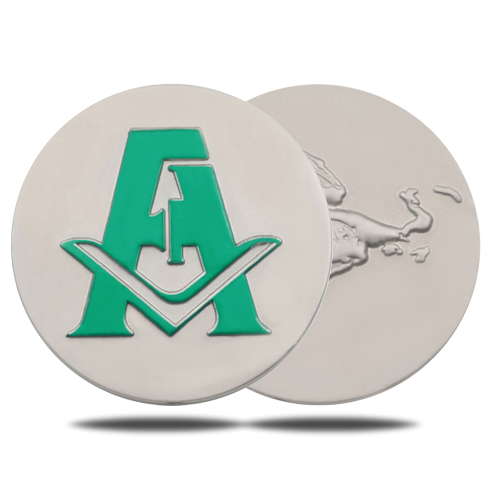 Manufacturer Custom Design Logo Commemorative Gold Silver Coin Souvenir 3D UV Print Zinc Alloy Die Cast Metal Challenge Coin