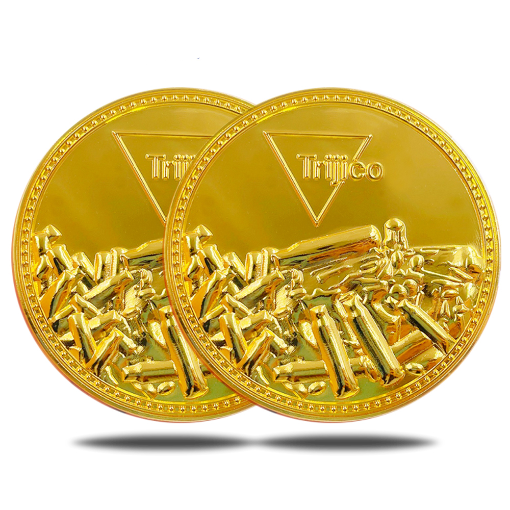 Manufacturer Custom Design Logo Commemorative Gold Silver Coin Souvenir 3D UV Print Zinc Alloy Die Cast Metal Challenge Coin