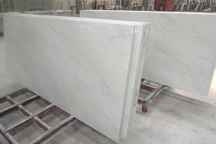 Edging full bullnose Oriental White Marble Countertop