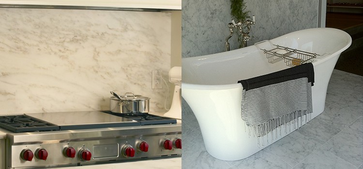 Edging full bullnose Oriental White Marble Countertop