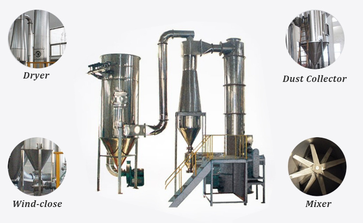Industrial Spin Flash Vaporization Dryer for Corn Starch and Cassava Flour