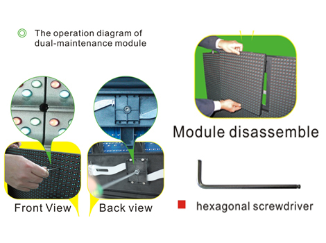 Hoge stabiliteitsp8 smd openlucht volledige kleur geleide module voor reclame