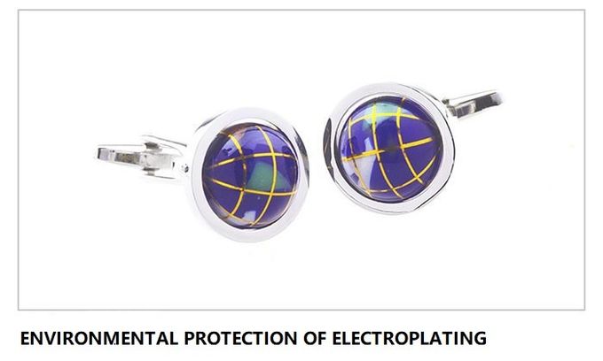 La camicia di affari dell'alto grado Cuffs i chiodi opalini d'argento delle maniche del modello del globo